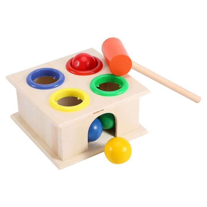 KEENSO Frapper Kids wooden play set and 4 ball hammer, learn colors ...