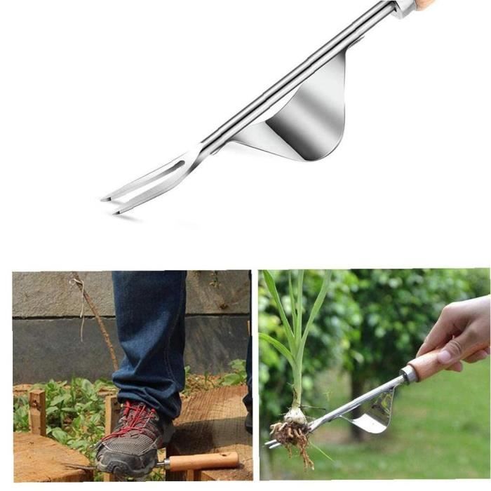 Weeder Weed Snatcher Mini poignée Jardin Taber avec poignée en bois ...
