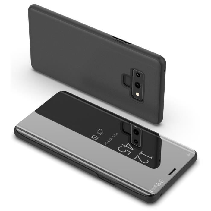 Etui Housse Coque Galaxy Note 9 Clear View Etui à Rabat Fonction Stand