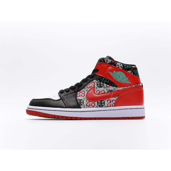 Basket NIKE Air Jordan 1 High Sneakers AJ1 Homme Femme Rouge ...