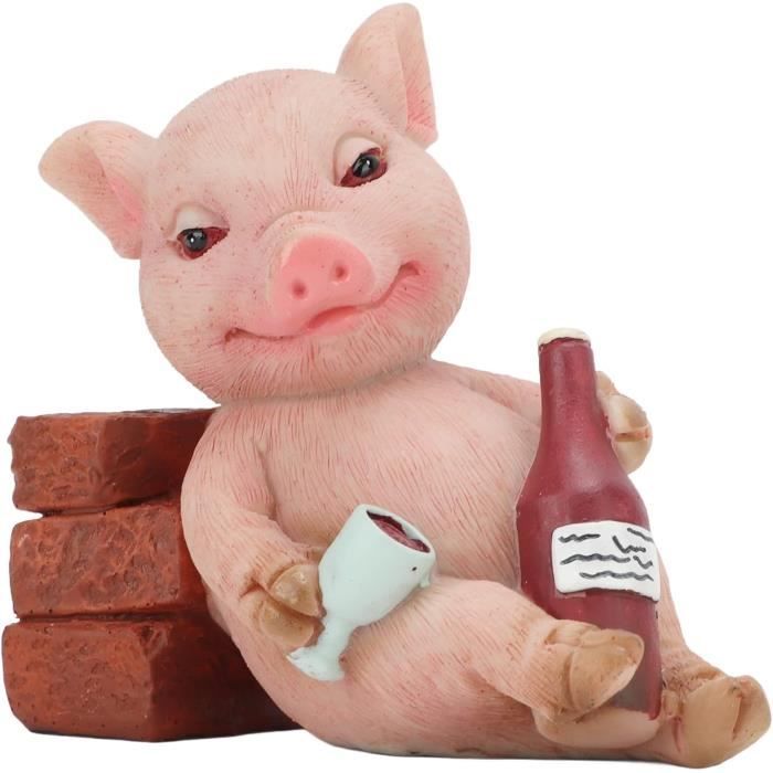 Statue - SANAG - Cochon en résine - Décoration rétro - Peinte à la main ...