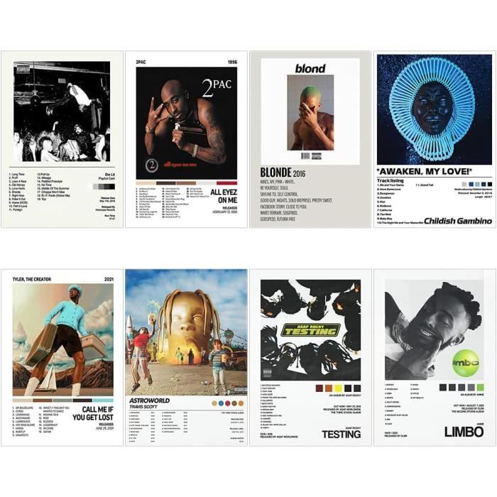 Travis Poster,8 Pcs Affiches Esthétiques Travisaffiches D'Album De ...