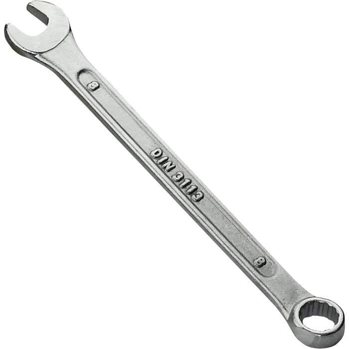 Clé Plate Mixte Métrique 8mm - TRAHOO - C45575 - Acier CR-V - Fourche ...