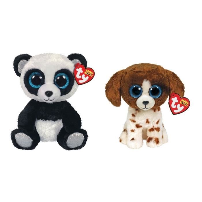 Ty - Peluches - Beanie Boo's - Bamboo Panda & Muddles Chien - Cdiscount ...