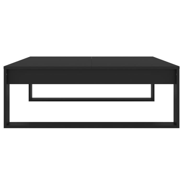 SWT(808631)Table basse Noir 100x100x35 cm Aggloméré - Cdiscount Maison