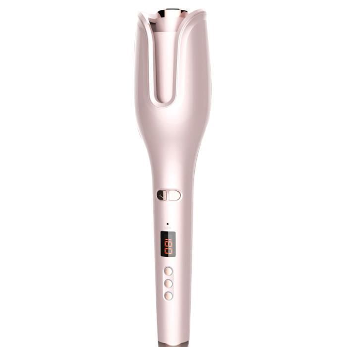 FER A BOUCLER,Rose-EU--Fer à friser électrique et automatique pour cheveux, fer à friser rotatif ...