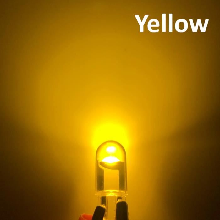 Phares - feux,Yellow--Feu de stationnement de voiture à LED COB ...