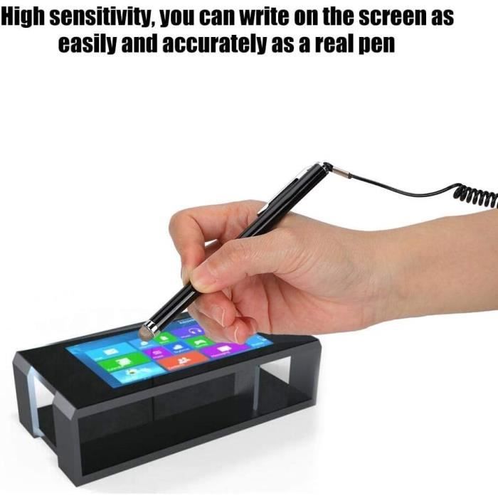 Stylet Capacitif, Stylo à Écran Tactile à Pointe Fine avec Étui à Stylo ...