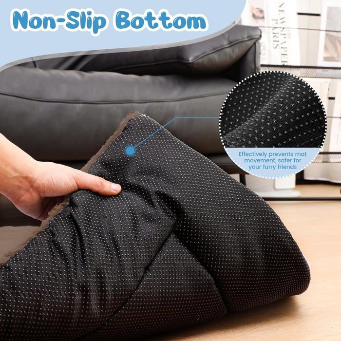 Panier Tapis Grande Taille pour Chien Brun - Matelas 122x75 cm Super ...