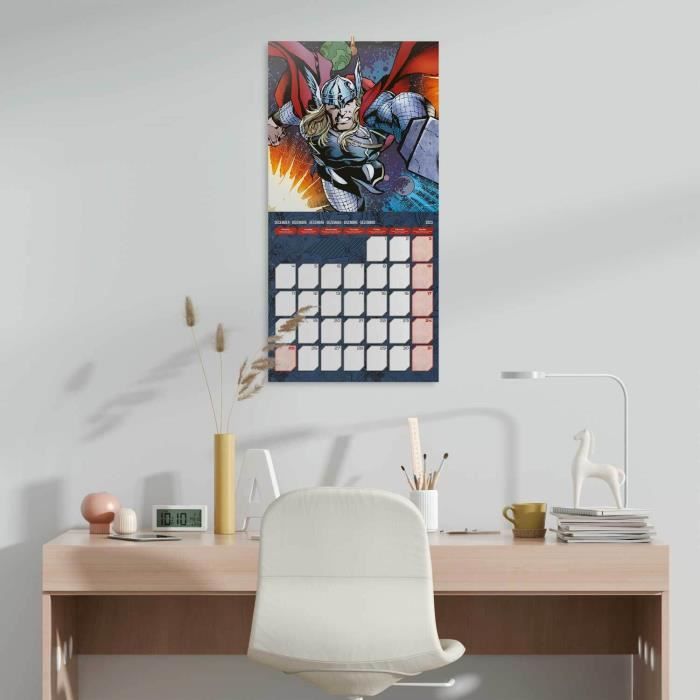 Calendrier mural - Marvel - 2023 - 30 x 30 cm - 12 mois - Produit ...