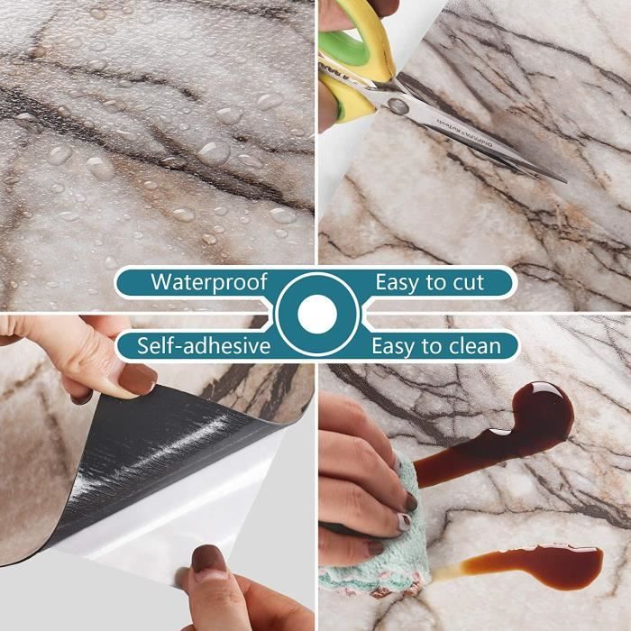 Sticker Carrelage - Limics24 - Pvc Fissure Autocollant Sol Marbre Auto ...