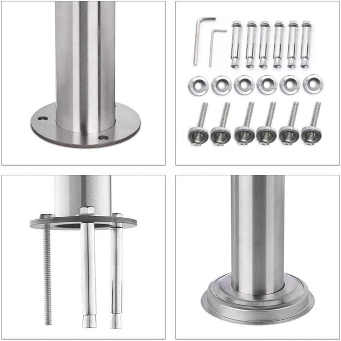 OUNUO Main courante en acier inoxydable, pour escaliers, balustrade ...