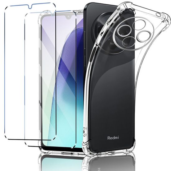 Coque Pour Xiaomi Redmi 14C + 2x [Verre de Protection] Souple Silicone ...
