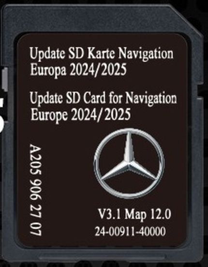 Carte SD Navigation GPS Europe 2024 2025 v12 - A2059062707 compatible avec MERCEDES GARMIN MAP ...