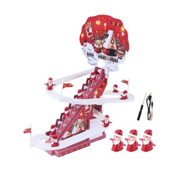 Jouet électrique - Santa Chasing - Père Noël grimpant d'escalier ...
