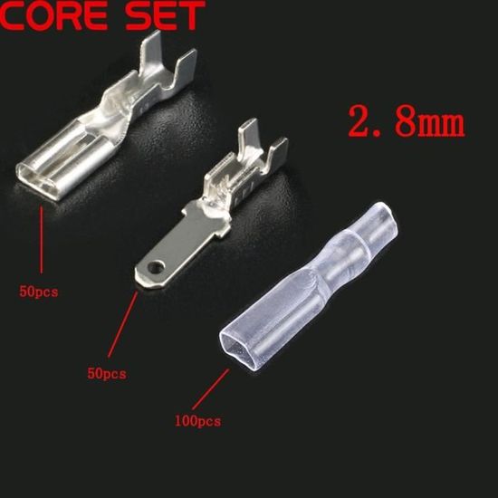 COSSE ELECTRIQUE,2.8mm 200pcs--Terminal à sertir 200-2.8-4.8mm, lot de ...