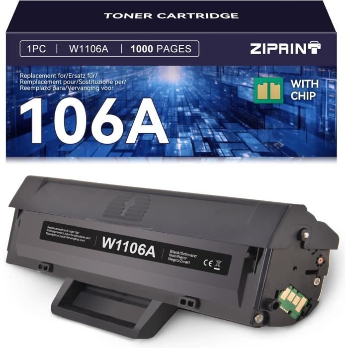 106A Compatible avec HP 106A W1106A pour HP Laser MFP 137fnw 107a 107r 107w MFP 135a MFP 135r ...