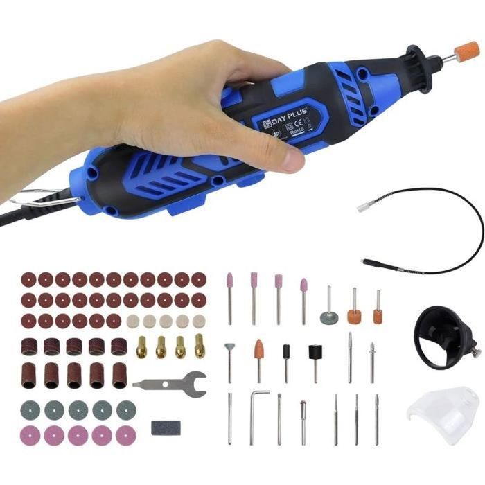 Outil Rotatif Electrique - 130W Meuleuse-Perceuse Set Avec Arbre ...