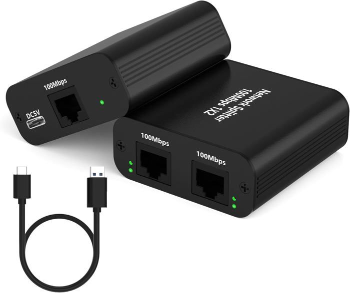 Répartiteur Ethernet Rj45 1 À 2, 100Mbps Réseau Lan Switch 2 Ports ...