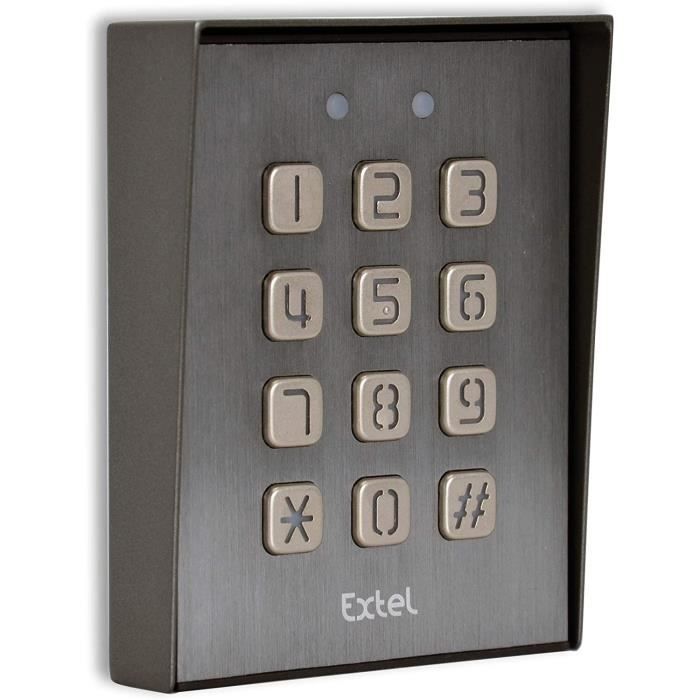 Extel - Digicode - filaire Klavy 3 Gris - Clavier à code codage fixé en ...