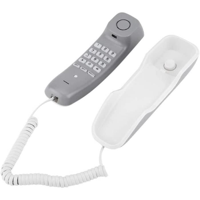 Téléphone Filaire fixé au Mur, dernier numéro antibruit de Recomposition de numéro Anti-Parasite ...