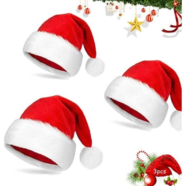 Bonnet - Noël - Rouge - Peluche - Adulte - Mixte Rouge - Cdiscount Prêt ...