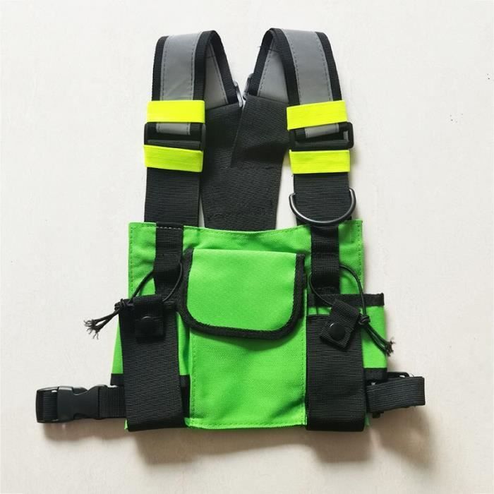 Sac banane,Sac de poitrine Kanye fonctionnel unisexe,sac de gilet noir ...