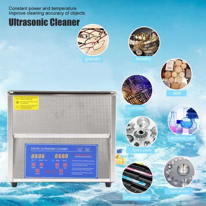 Machine de nettoyage à ultrasons - CIKONIELF - MH-031X - 6L - 480W - 40 ...