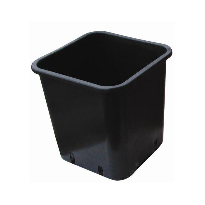 Pot carré plastique noir 12X12X13 1,5L x 100pcs - Cdiscount Jardin