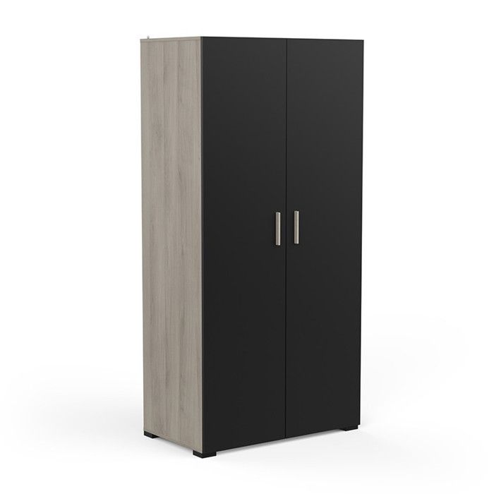 Armoire Demeyere Izzy Noir Et Chêne Kronberg Penderie Et