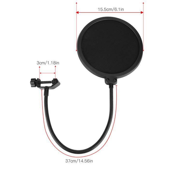 Pare-vent de micro Studio Microphone Mic Wind Screen Masque Col de ...