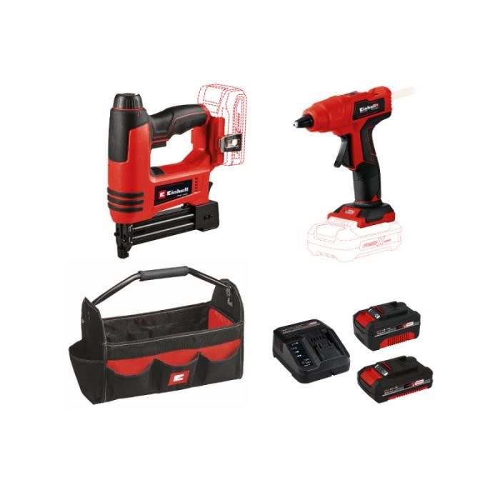 Pack EINHELL 18V Power X-Change - Agrafeuse-Cloueuse 2 en 1 - Pistolet ...