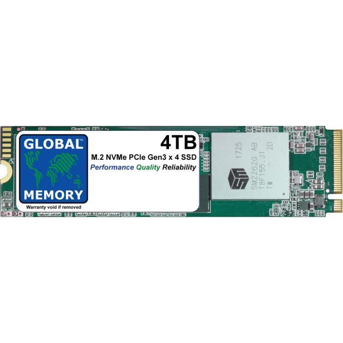 4To 2280 PCIe Gen3 x4 NVMe SOLID STATE DRIVE SSD POUR ORDINATEURS ...