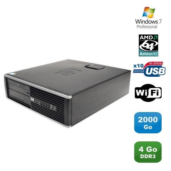 PC HP Compaq 6005 Pro SFF AMD Athlon X2 215 2.7GHz 4Go 2To WIFI Graveur ...
