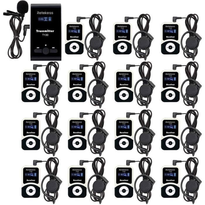 Retekess T130-T131 Système de Guide Touristique sans fil 1 Guide ...
