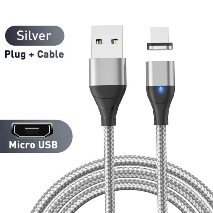 Câble magnétique - RNCYN - 0.5 m - USB Micro et Type C - Recharge ...
