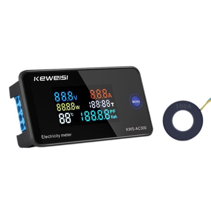 KEWEISI KWS-AC300 VoltmèTre NuméRique AC 50-300V Tension 45-65Hz ...