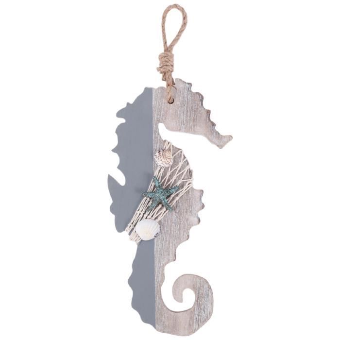 DéCor en Bois Hippocampe avec éToile de Mer et Coquillages pour ...