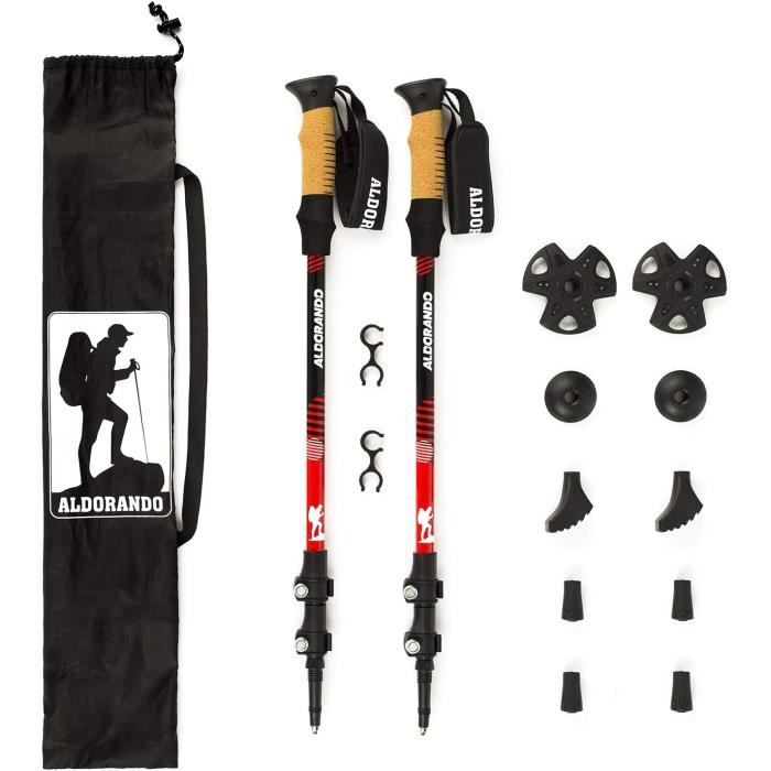 ALDORANDO Batons de Marche - Pack De 2 Batons de Randonnée ...