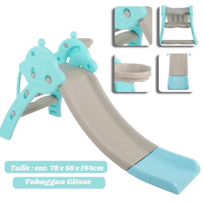 Toboggan pour enfants avec Panier de Basket Bleu 78 x 60 x 144 cm COC-127 - Cdiscount Jeux - Jouets