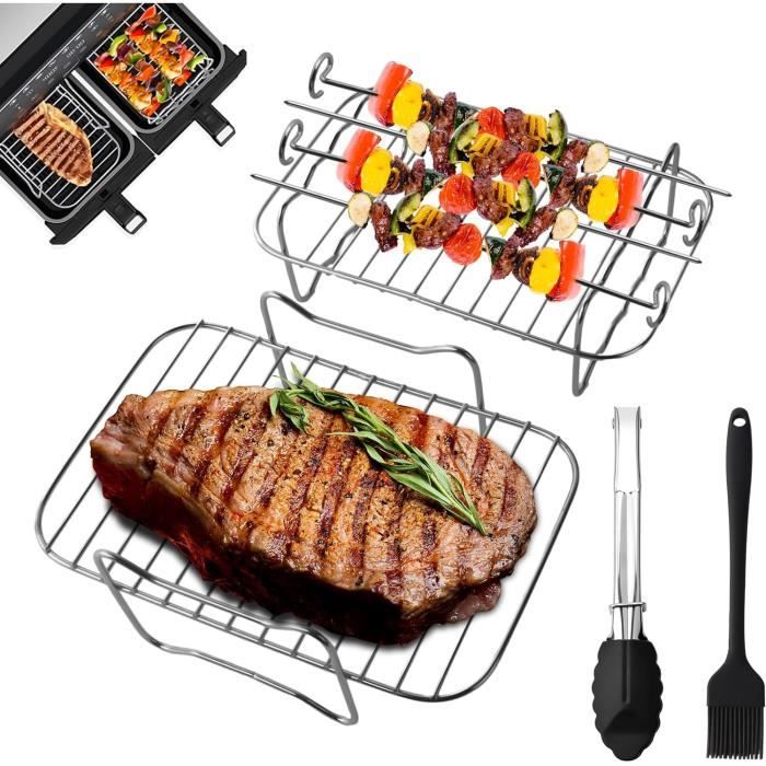 Support De Friteuse À Air Comprimé Pour Friteuse Ninja Dual Air Fryer,8 Accessoires De Friteuse ...