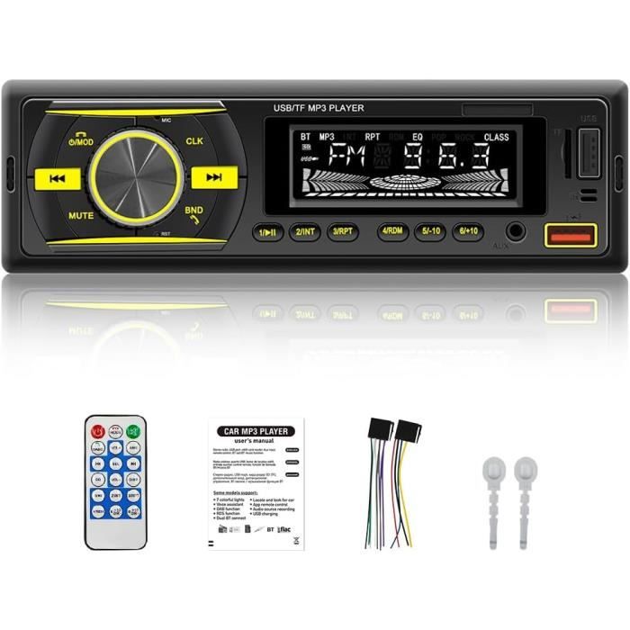 Autoradio Avec Bluetooth, Autoradio 1 Din Avec Kit Mains Libres Bluetooth, Lecteur Multimédia ...