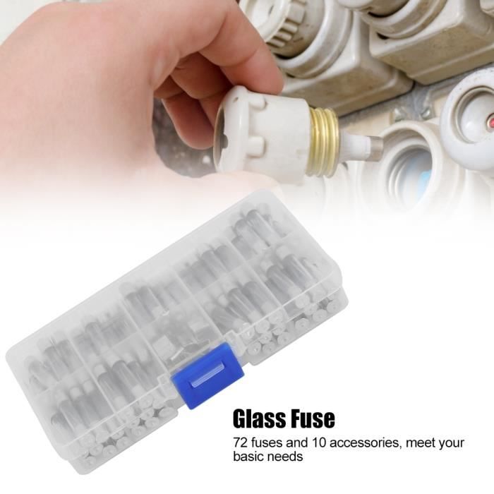 RHO-Fusible en verre Kit Assorti de Fusible de Tube de Verre de Coup Rapide de 82 Pièces, 6x30mm ...