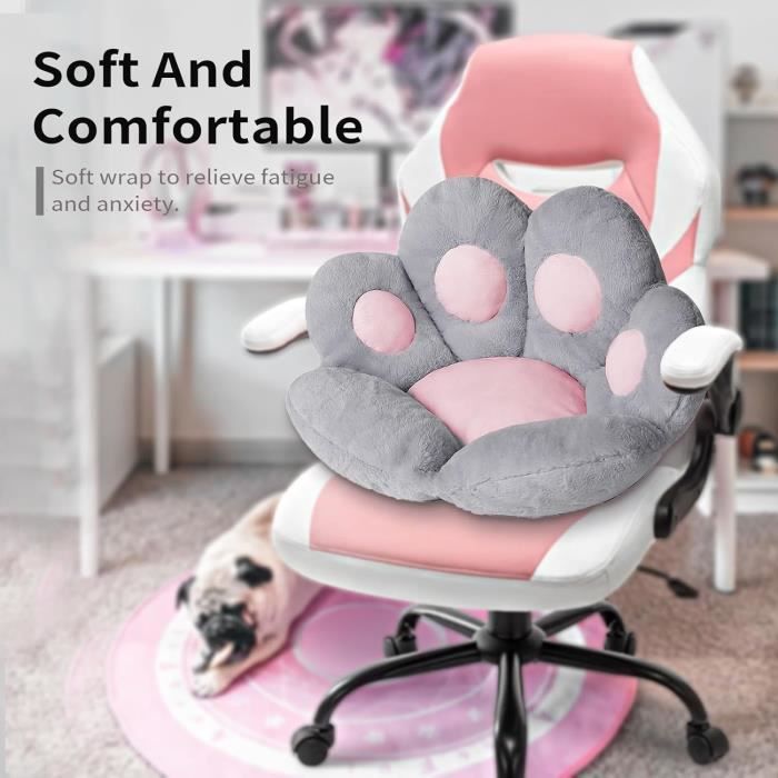 Coussin De Chaise Kawaii En Forme De Patte De Chat - 69,8 X 69,9 Cm ...