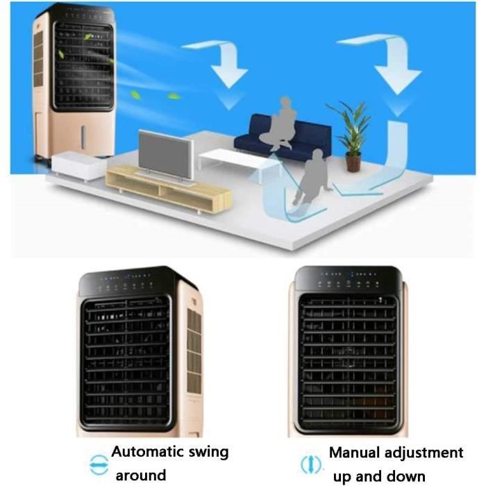 Mobile, climat ur portatif à 3 Vitesses de Vent - 40 L, Volume d'air ...