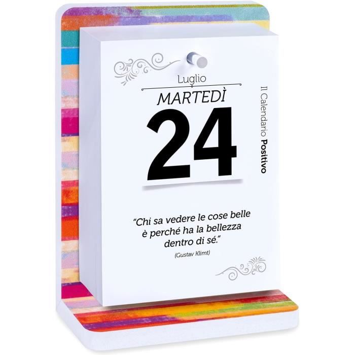 Calendrier Positif 2024 Motivationnel | Table Avec Support | Face Aux ...