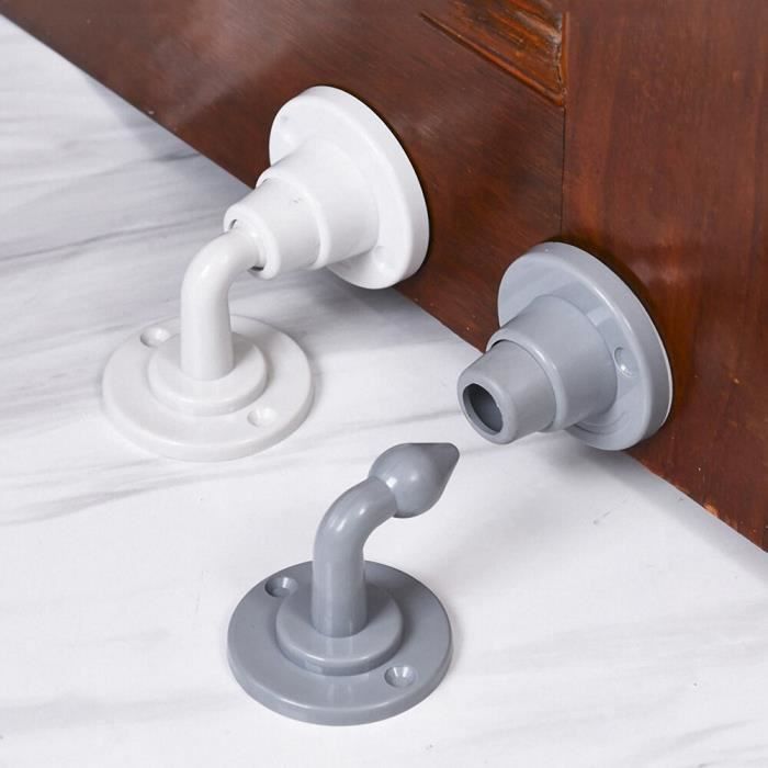 CALE-PORTE,White--Butoir de porte mural en Silicone, silencieux, sans ...