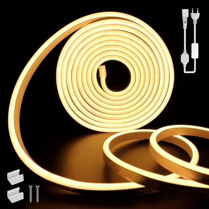 Ruban Led Exterieur 2M, Bande Led 220V Découpable Neon Lumiere Led Ip65 ...