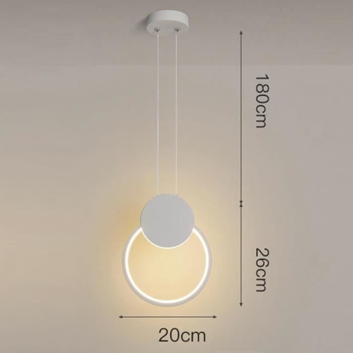 Lustre Led Ronde 11W Suspension Luminaire Moderne Plafonnier En ...