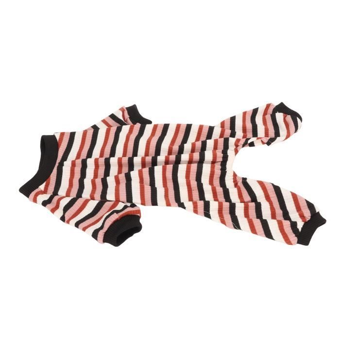 Combinaison pour chien Pyjama pour chien rayé classique léger chaud ...